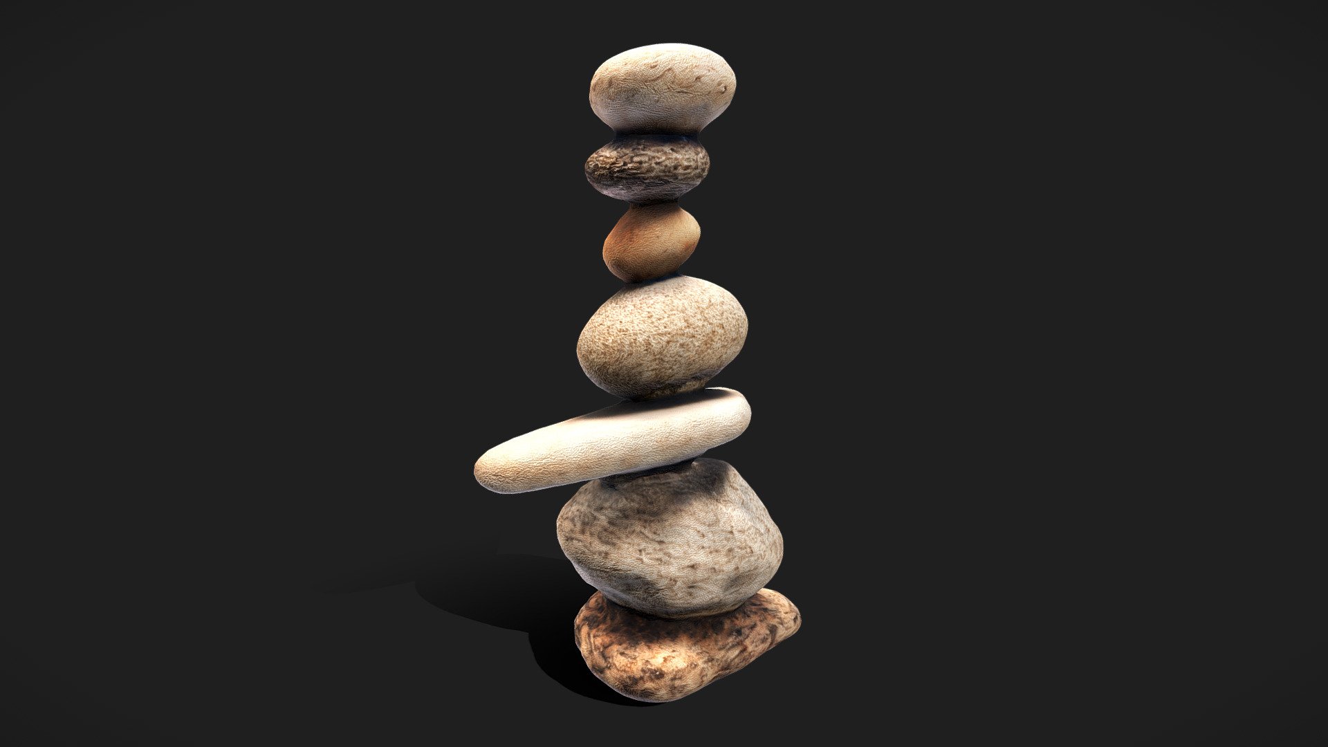 Zen Rocks Game Ready Asset - Low poly Scan - Download Free 3D model by ...