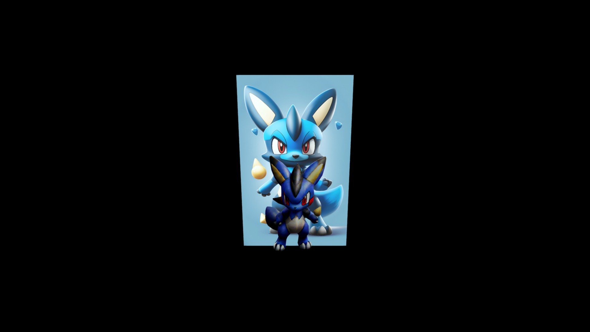 pokemon blue and white pokemon character with a - Download Free 3D ...