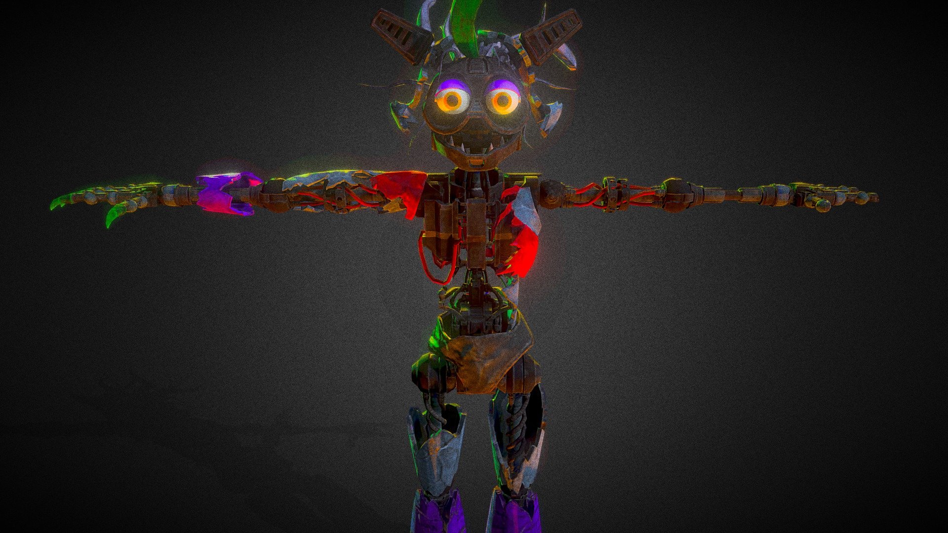 Fnaf SB Ruined Roxy With Eyes - Download Free 3D model by skylajade69 ...
