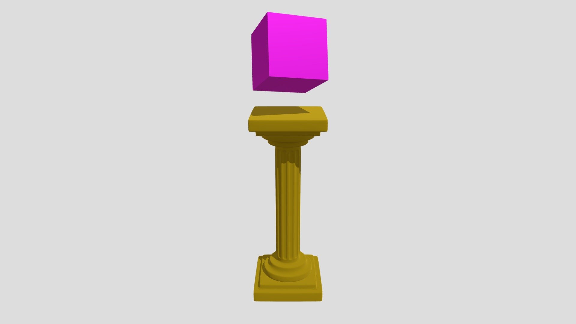 Pillar With Cube (for design class) - Download Free 3D model by Ewil ...
