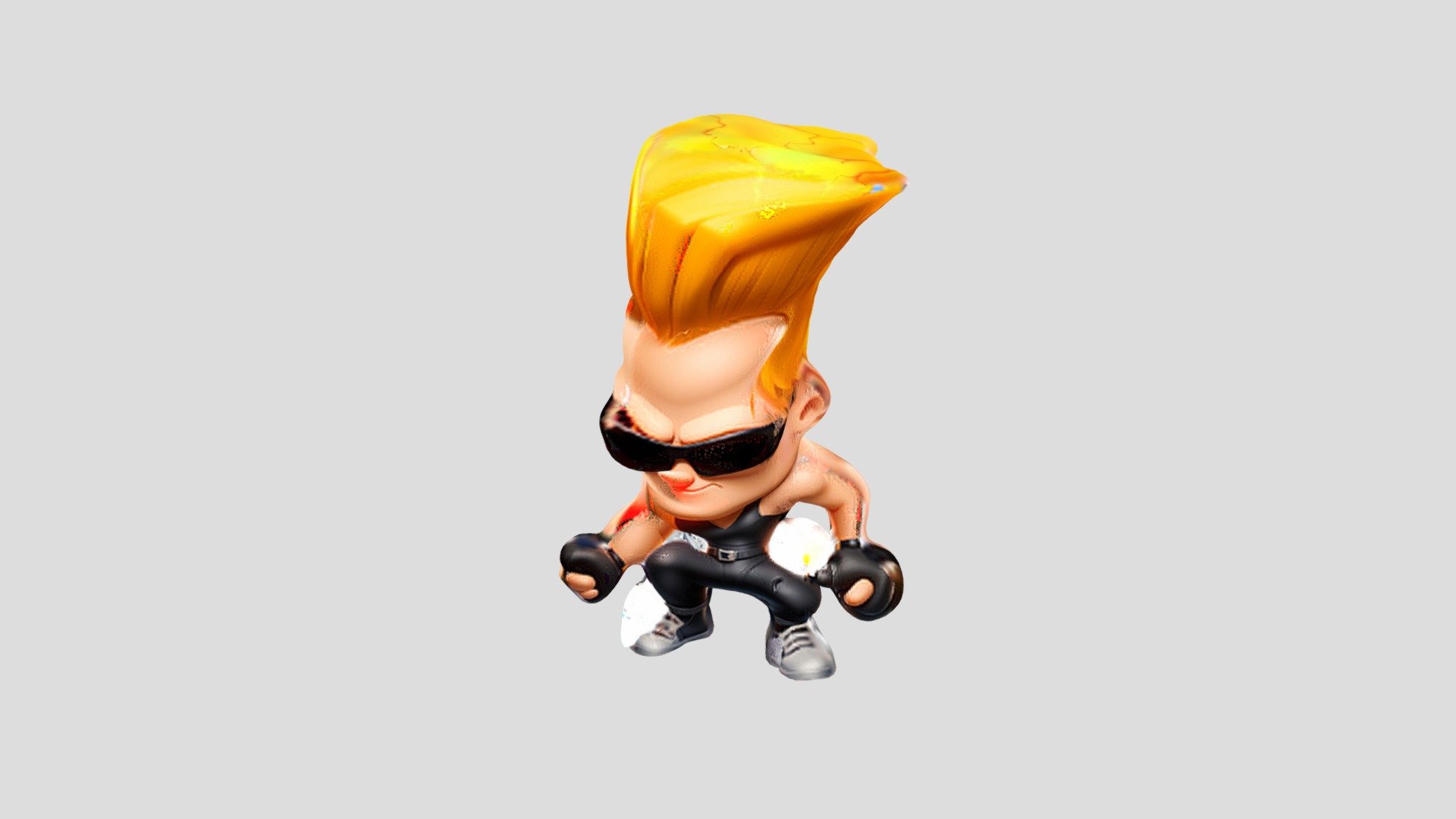 A man with a mohawk and sunglasses working out - Download Free 3D model ...