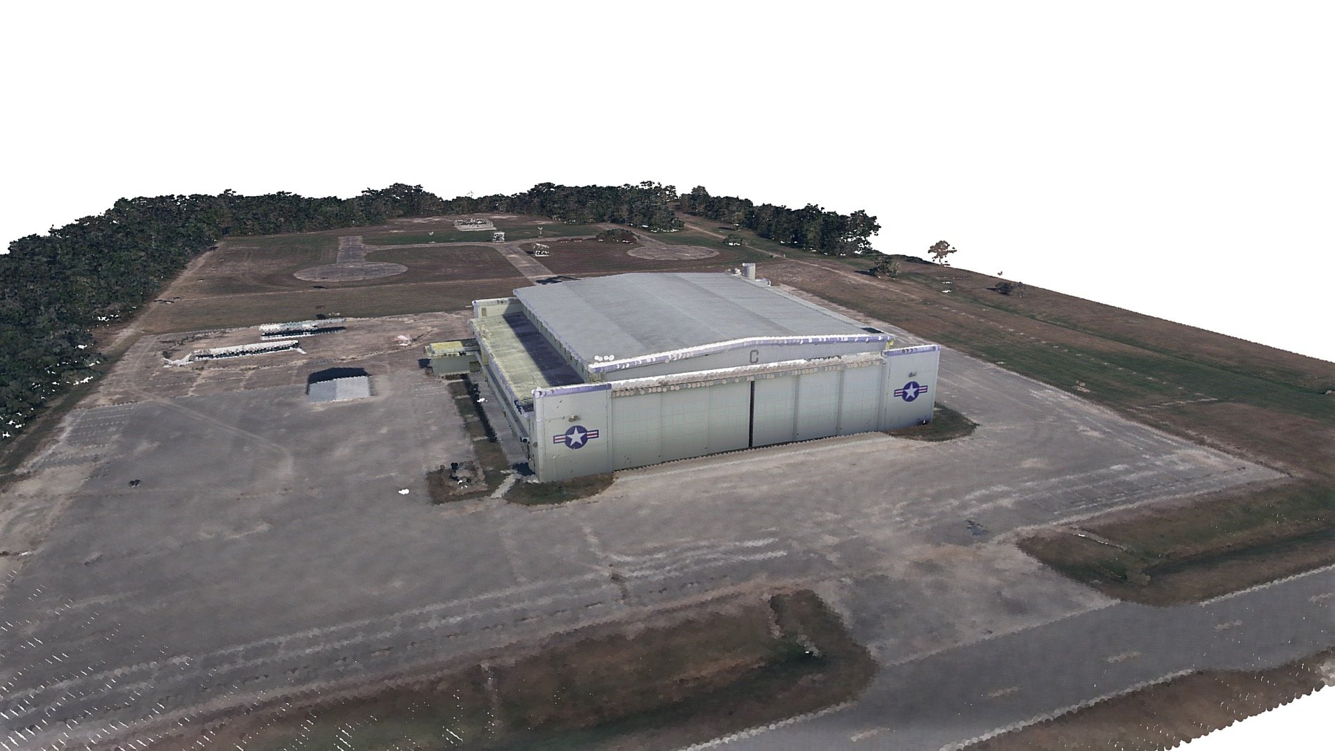 Hangar C Exterior and Landscape Pointcloud - 3D model by University of ...