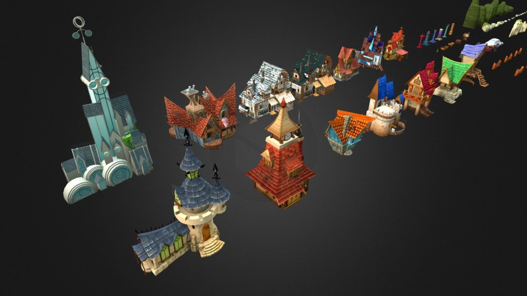 Stylized Fantasy Collection - 3D model by LowlyPoly [f1fa132] - Sketchfab