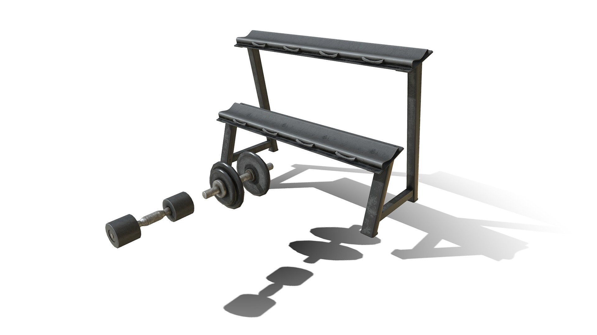 Dumbbell Weights : Gym / Exercise Equipment - Buy Royalty Free 3D model ...