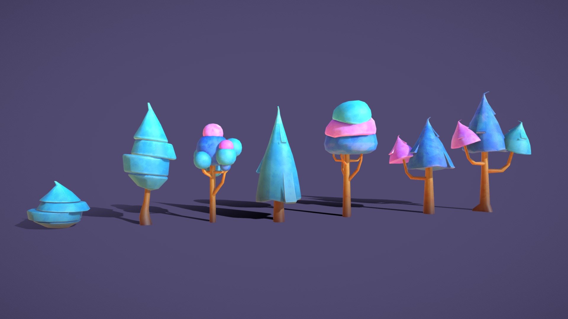 Low Poly Stylized Tree Pack 3 - Winter - Buy Royalty Free 3D model by ...