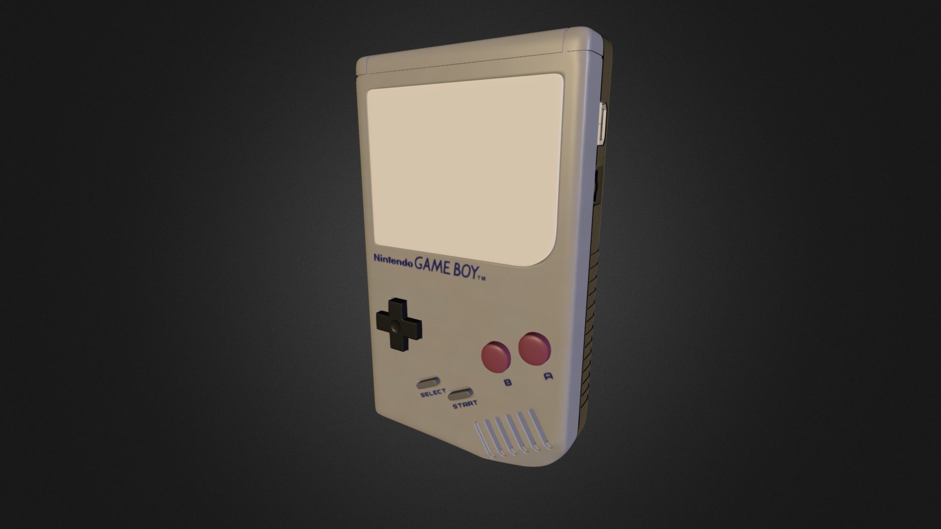 Original Gameboy (With cart, highpoly) - 3D model by Alexander E Smith ...