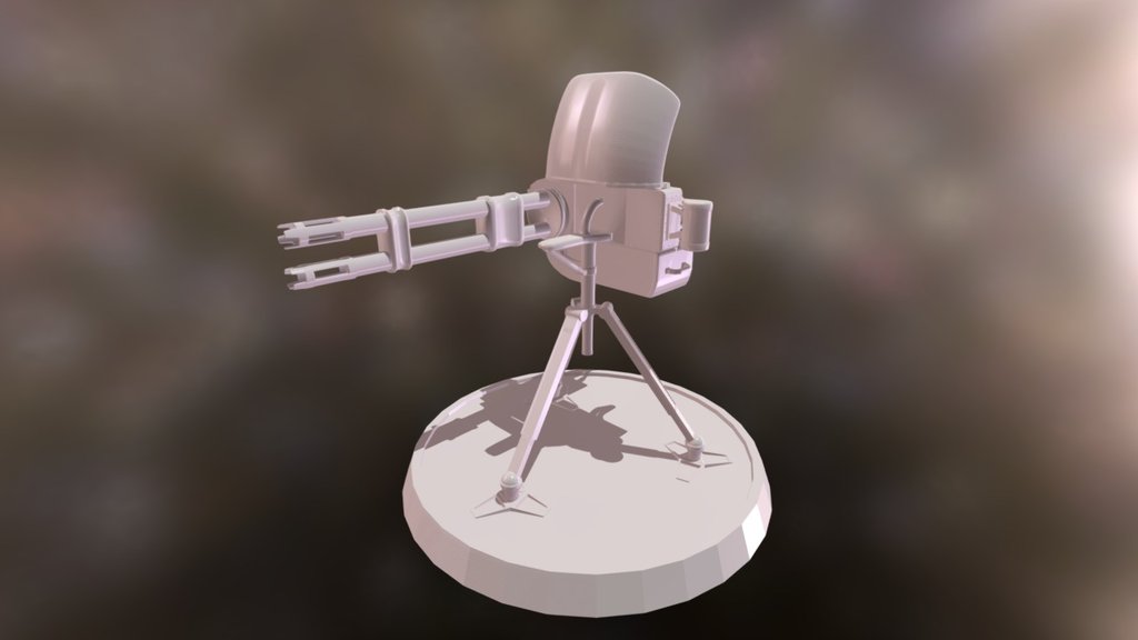 Double barrel minigun on tripod - Download Free 3D model by 2REK ...