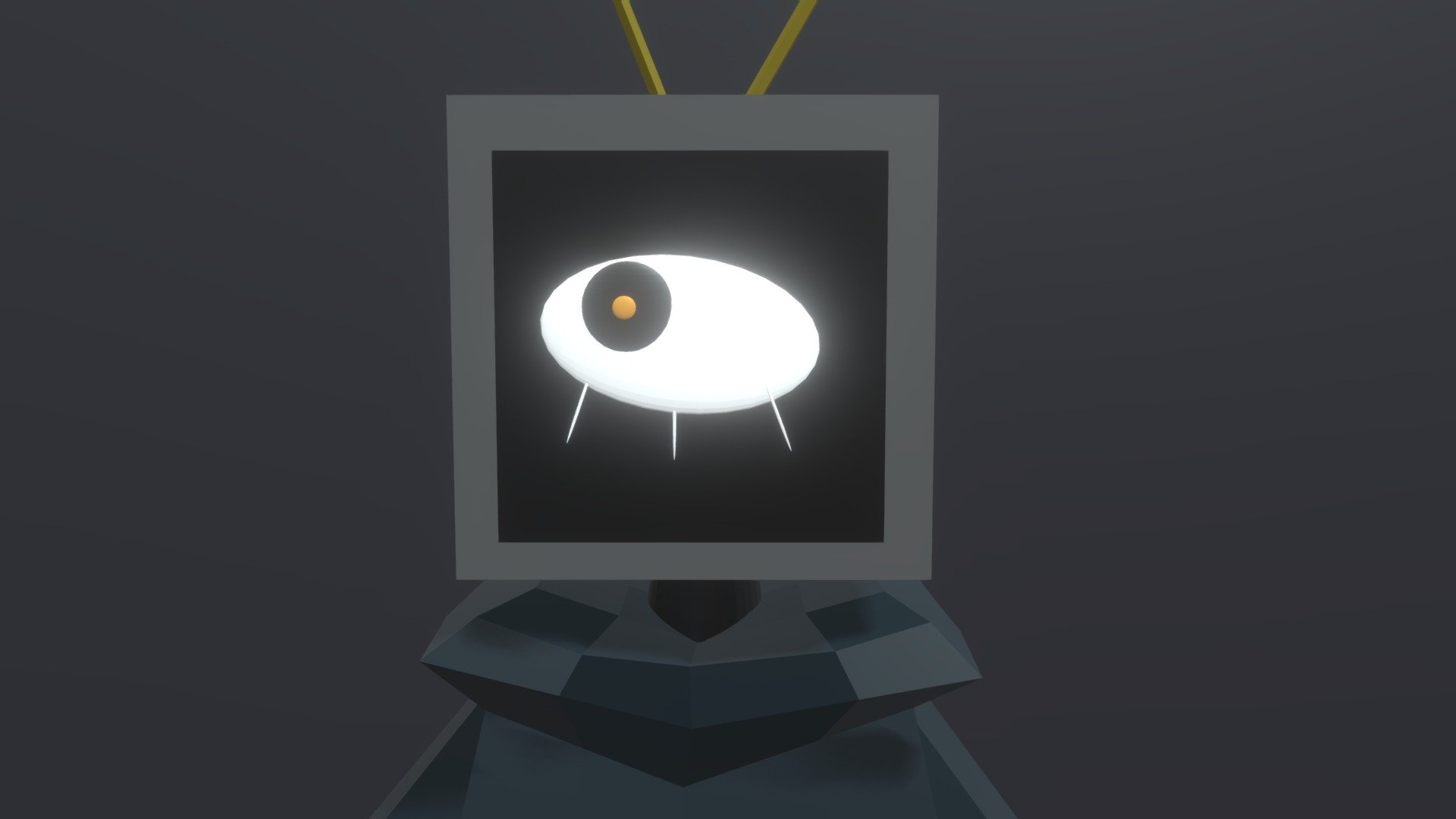 low poly tv-head - 3D model by nat_autery [f1ffb33] - Sketchfab