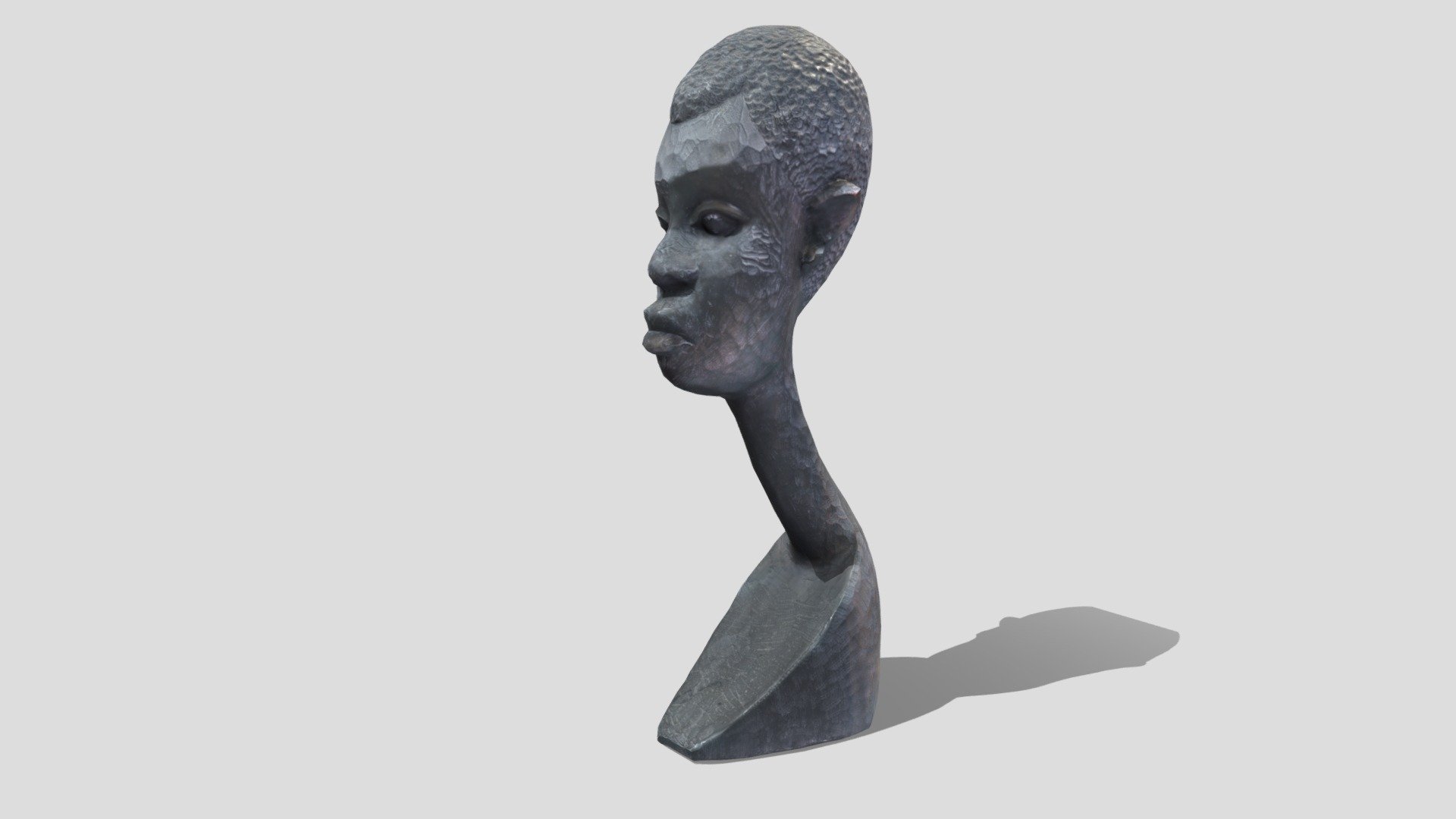Tribal African Head Statue (Male) - 3D model by AfroArt Studios ...