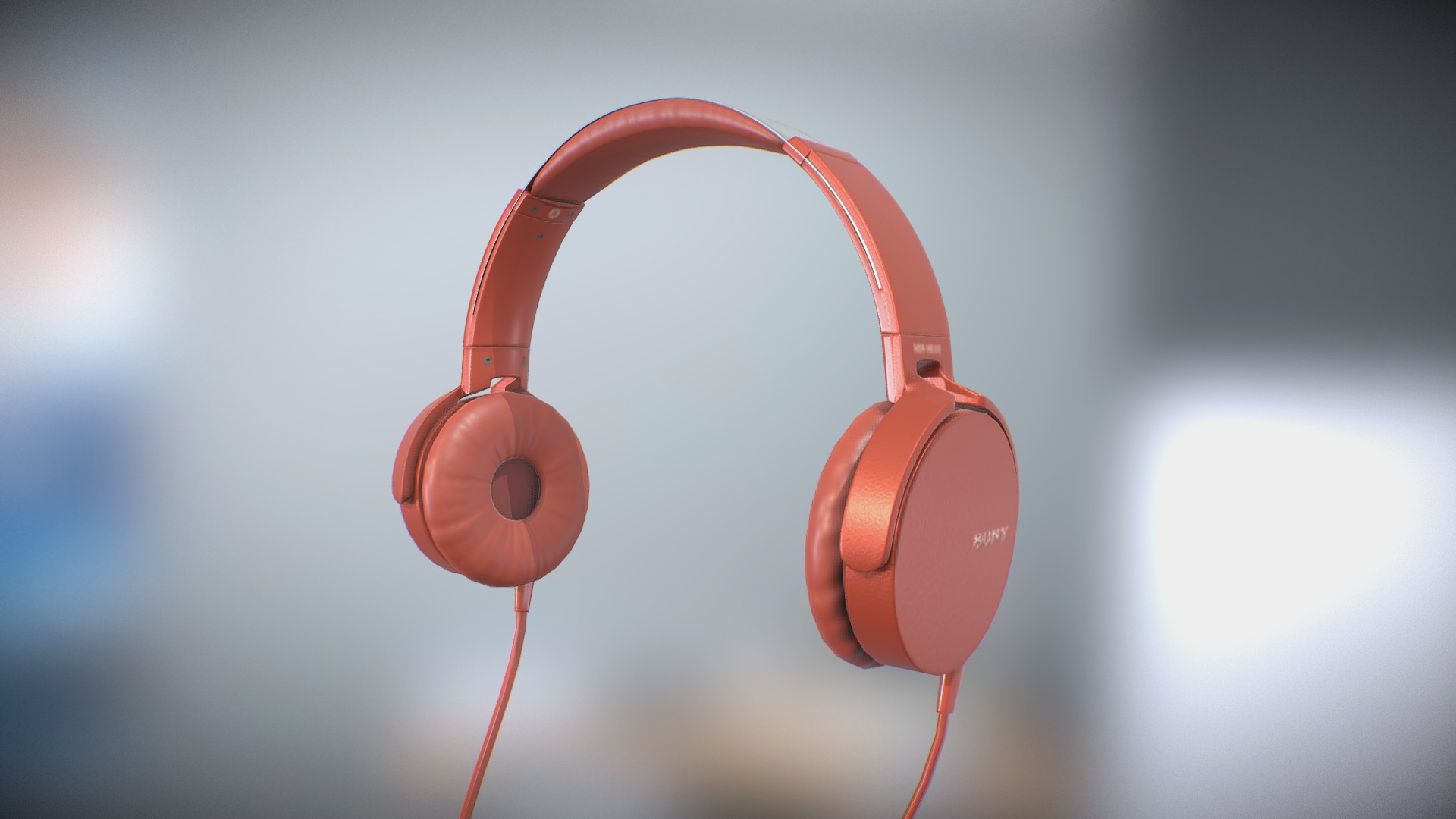 SONY MDR XB550AP LP Red - 3D model by EXO-S [f20c6c3] - Sketchfab