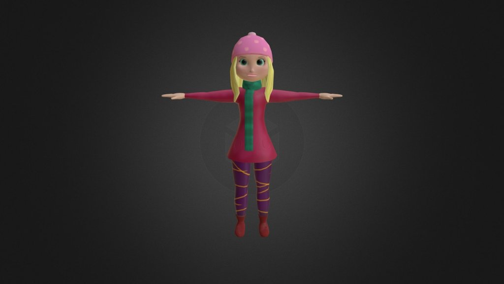 Girl Textured - 3D model by kaysteeze [f20ccb0] - Sketchfab