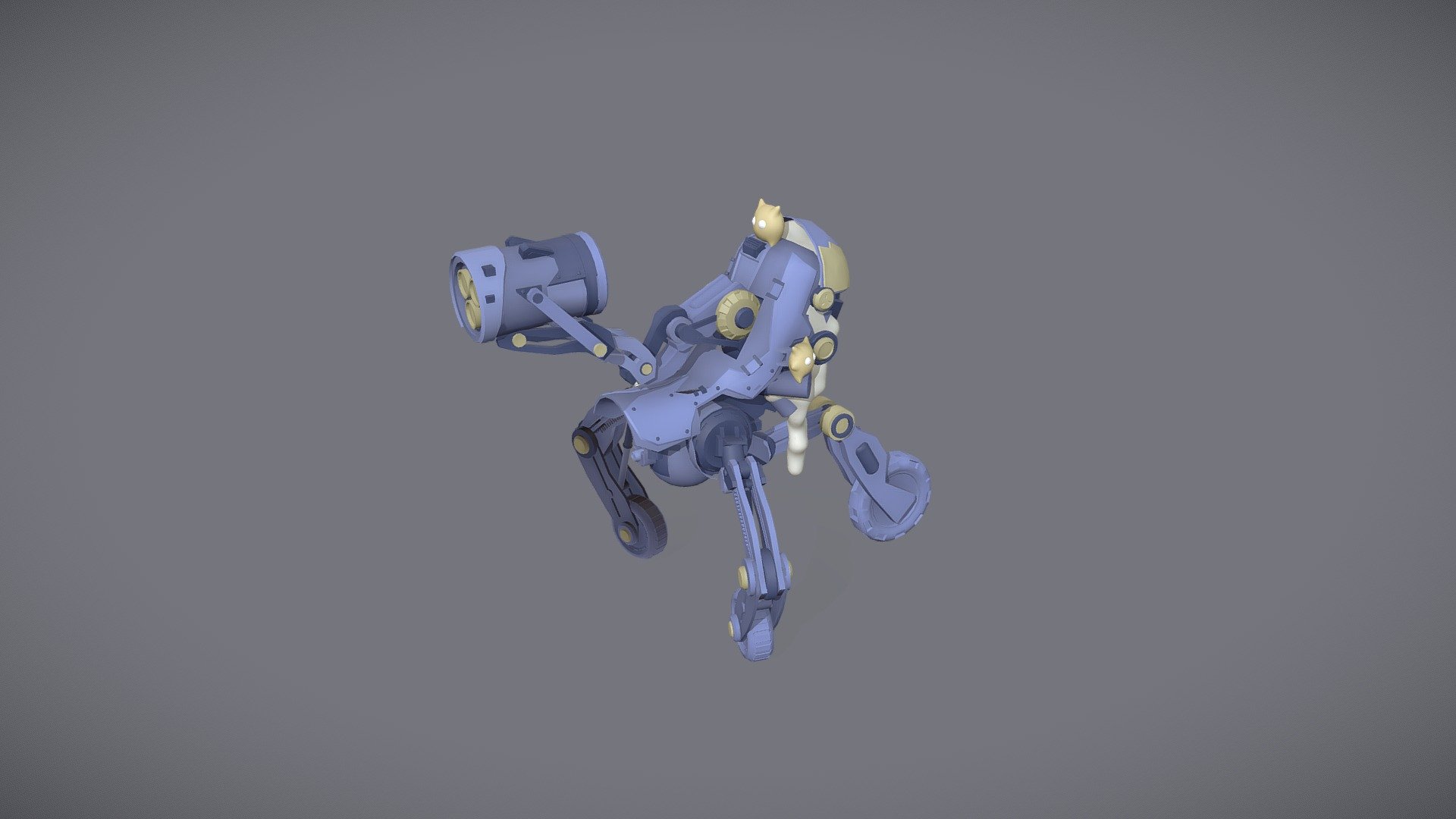 Cat Machine - 3D model by linazhun [f2104ed] - Sketchfab