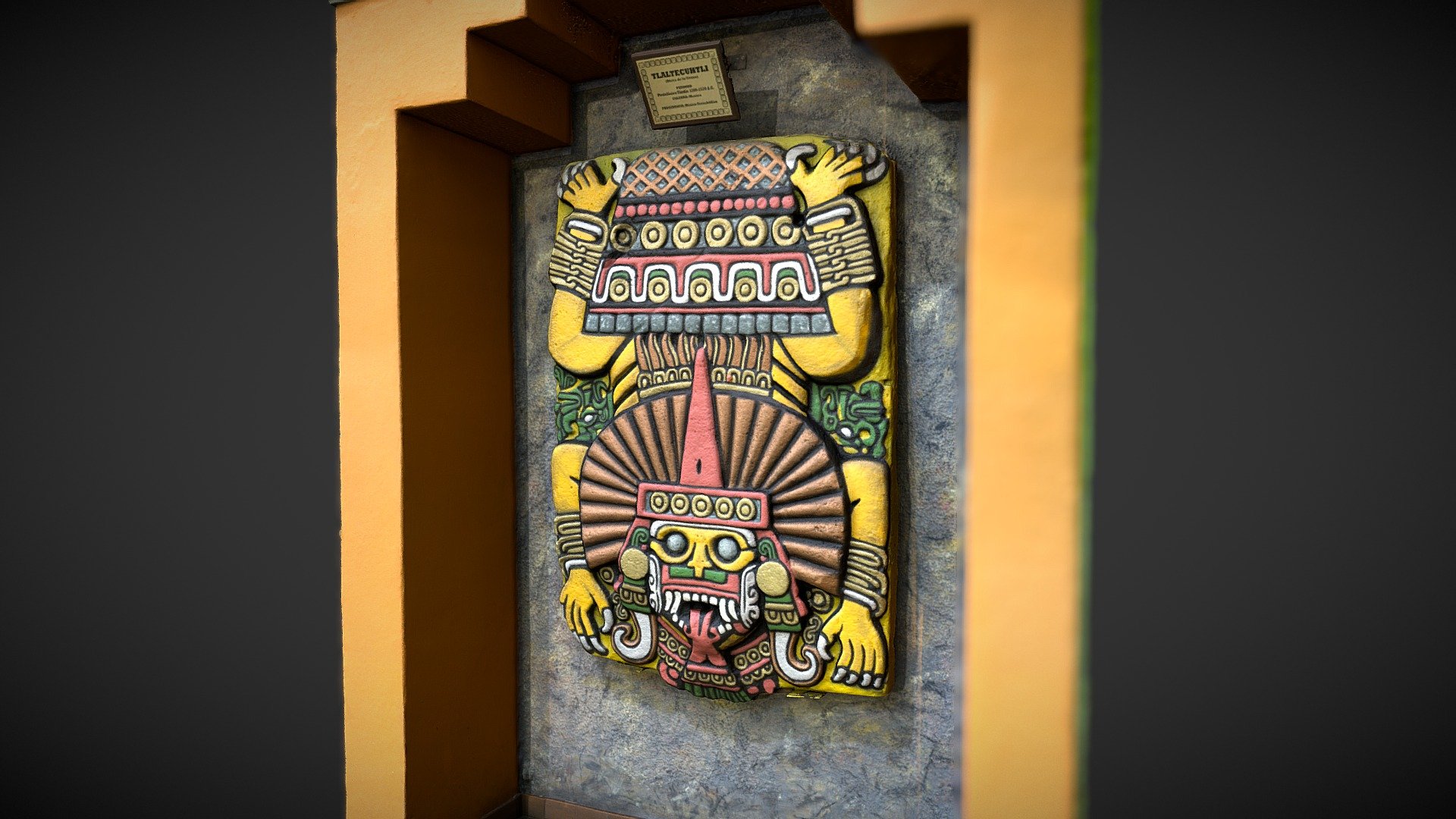 Aztec goddess Tlaltecuhtli, Tijuana, Mexico - Buy Royalty Free 3D model ...