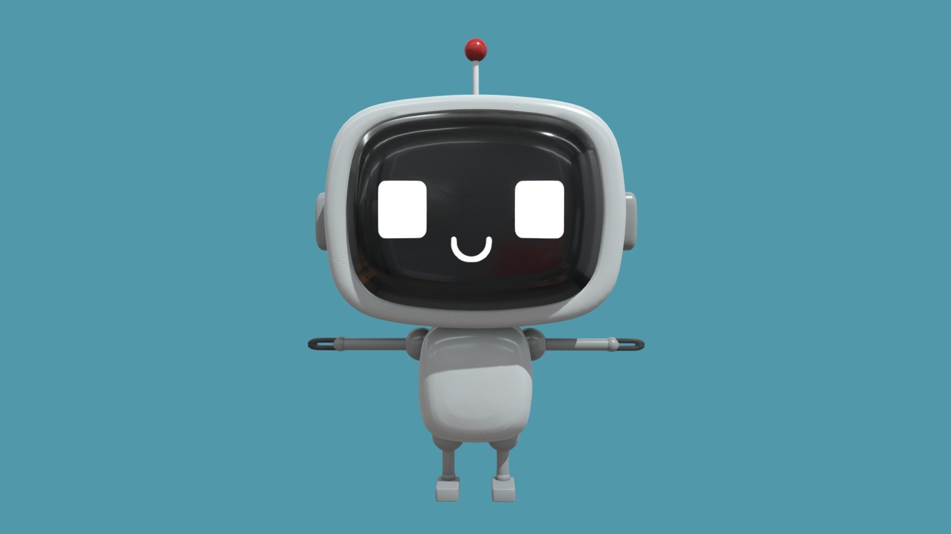 Cute Robot - 3D model by EmelieHassel [f21722a] - Sketchfab