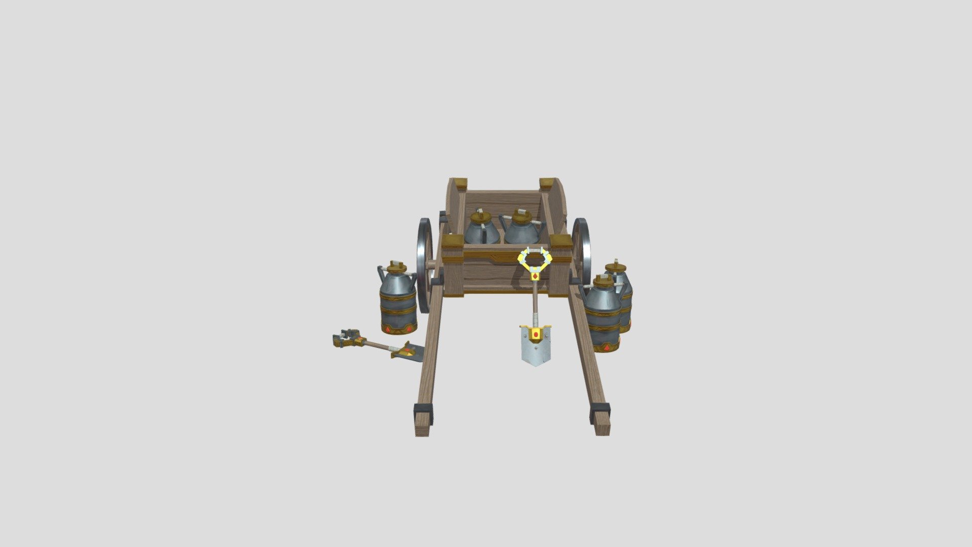 dwarf travelling cart - 3D model by Noémie (@faennyx) [f21a33b] - Sketchfab