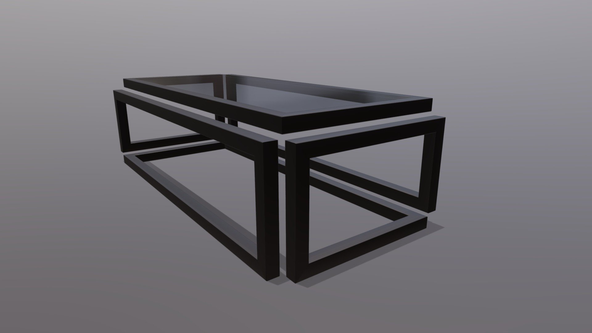 Glass and Metal Table (Modern Design) - Download Free 3D model by Ulug ...