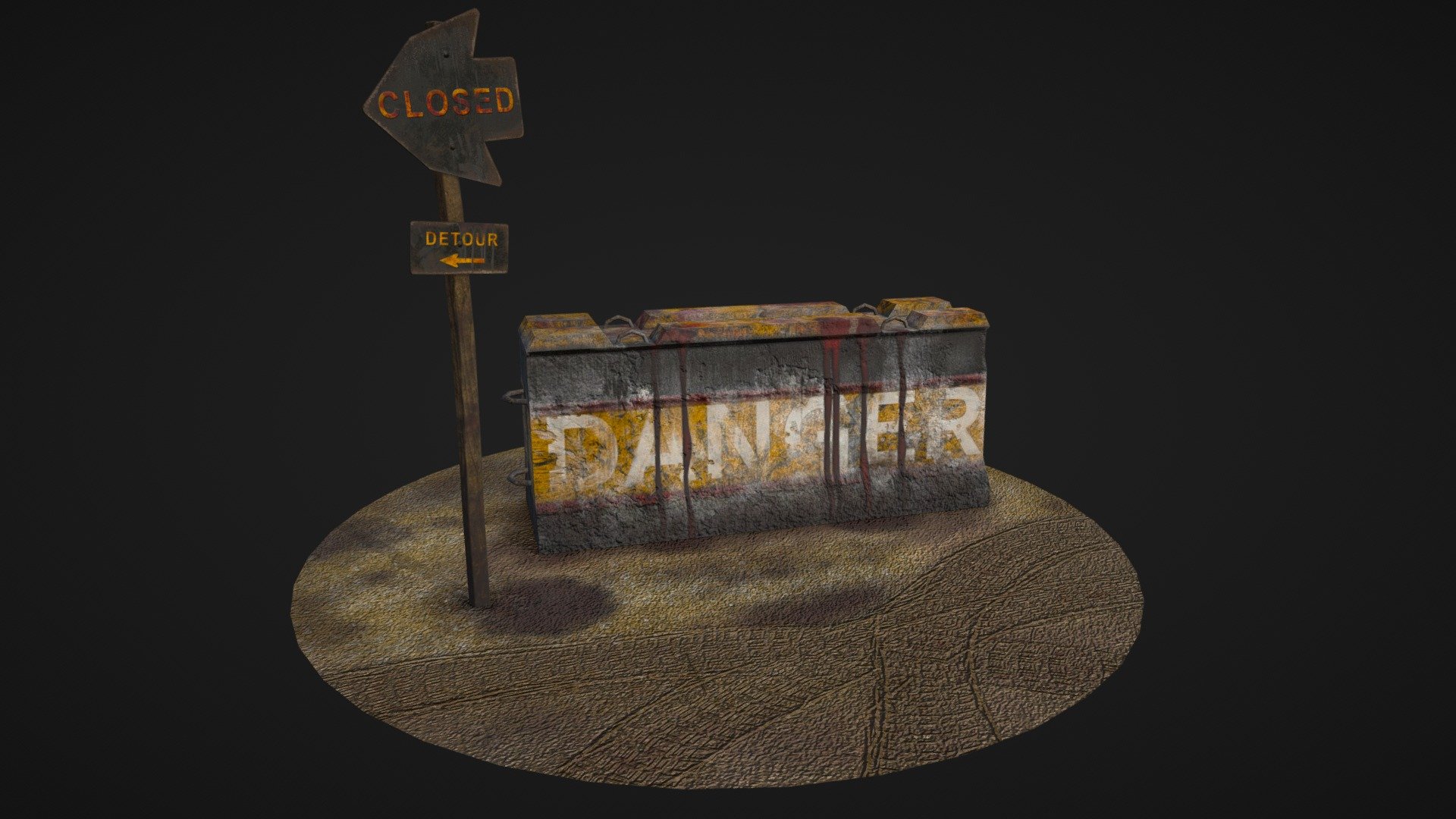 Zombie Barrier Vignette - 3D model by NajaShari [f21fd0d] - Sketchfab