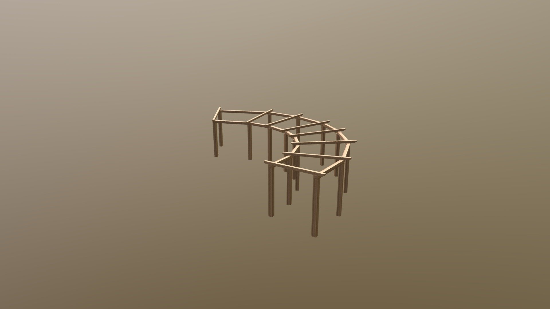 Pergola Curva - 3D model by ElporcheDeMadera.es (@luigifrontoni ...