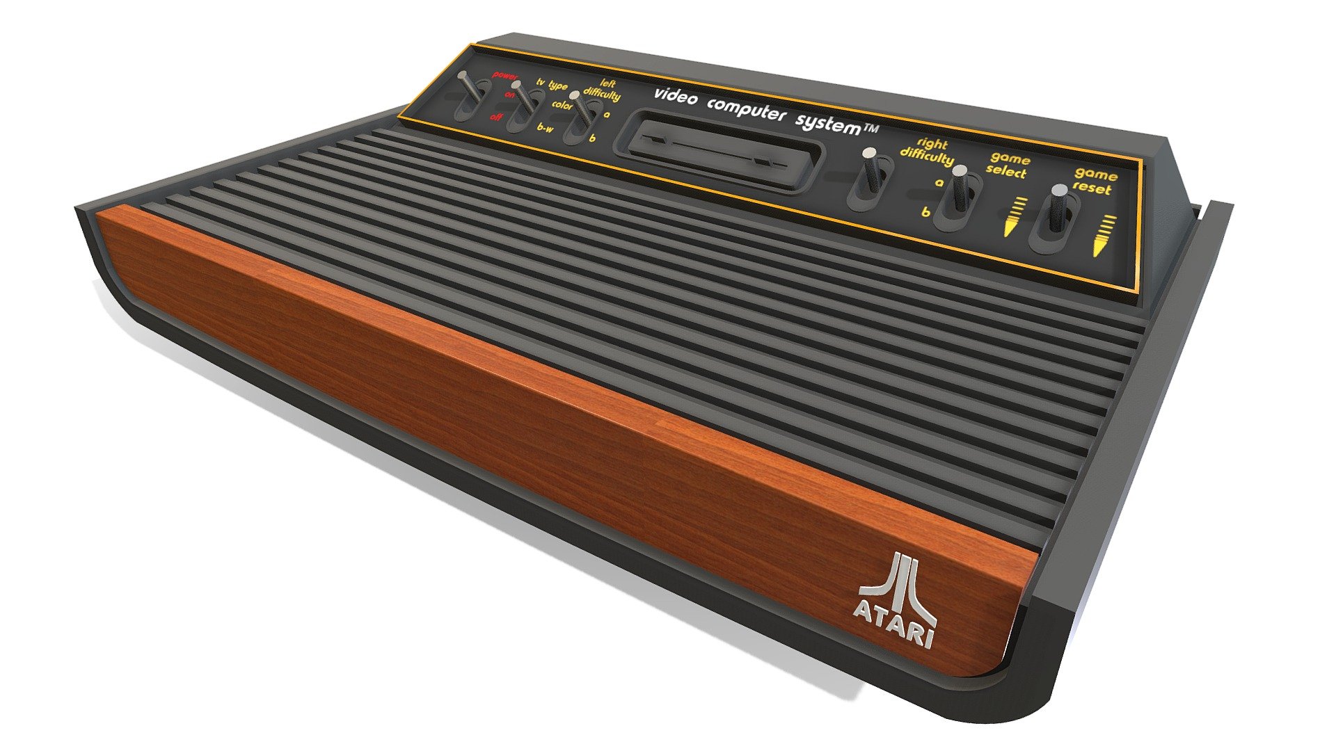 Atari 2600 : Retro Video Games Console - Buy Royalty Free 3D model by ...