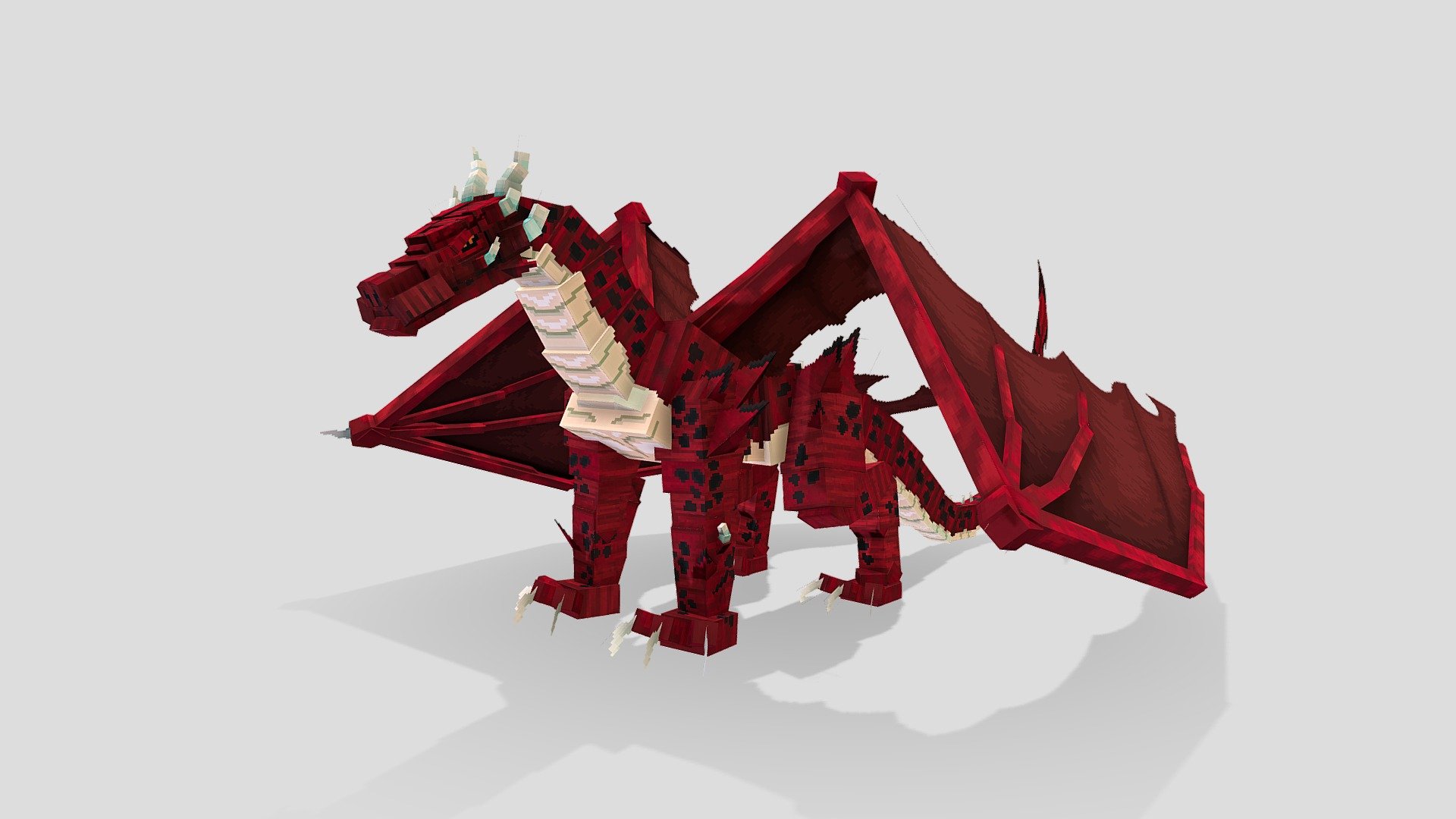 [ MC ] Java : Fire Dragon - 3D model by iJUNE [f228886] - Sketchfab