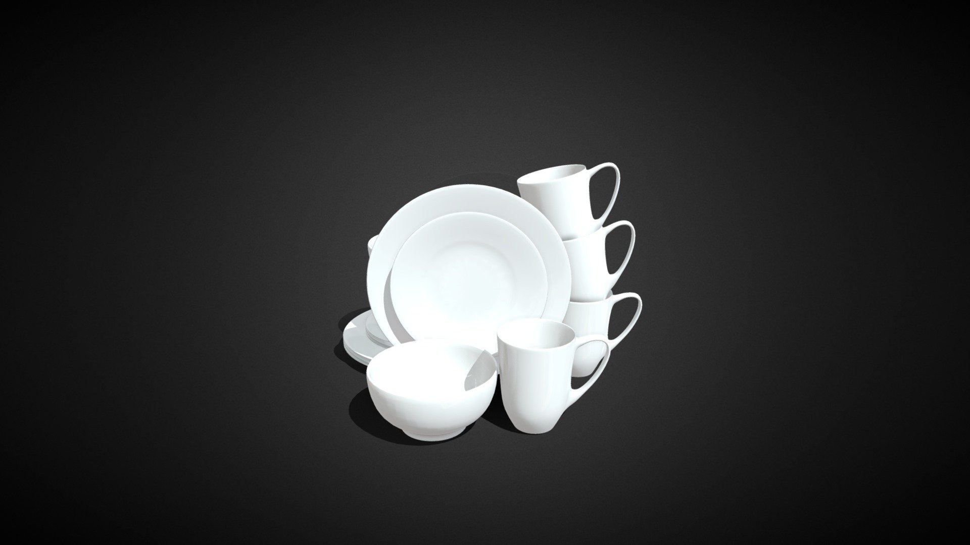 Plates,Bowl Set - Download Free 3D model by Nofil.Khan [f228a81 ...