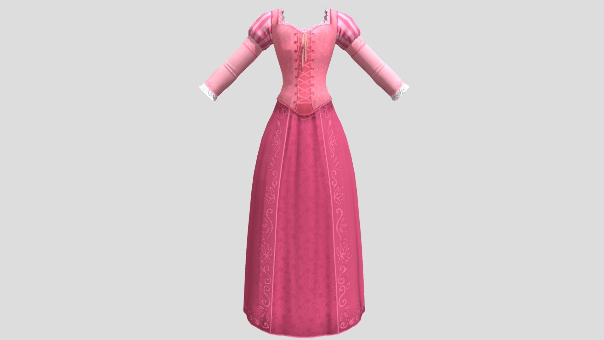 Princess Rapunzel Pink Clothes - Download Free 3D model by Princess ...