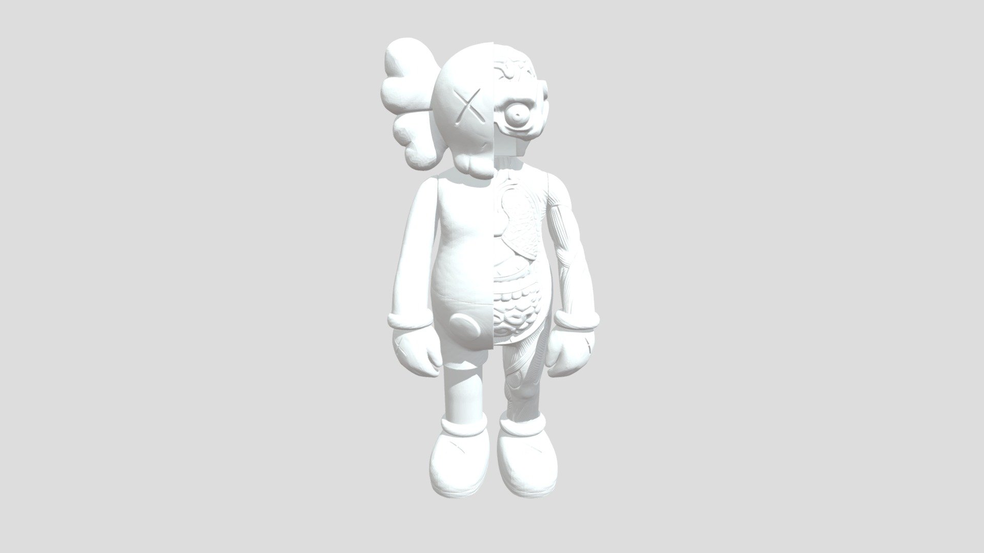 Flayed Kaws arttoy vynil toy - 3D model by wachapori (@wachorpi ...