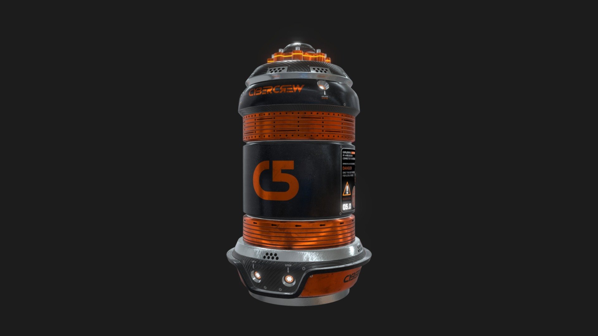 CYBERCREW [C5] GRENADE - 3D model by engwind [f22af6d] - Sketchfab