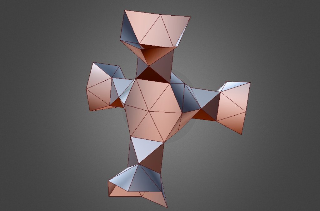 Unit of Deltahedral Diamond Lattice - 3D model by yoshiaki.araki ...