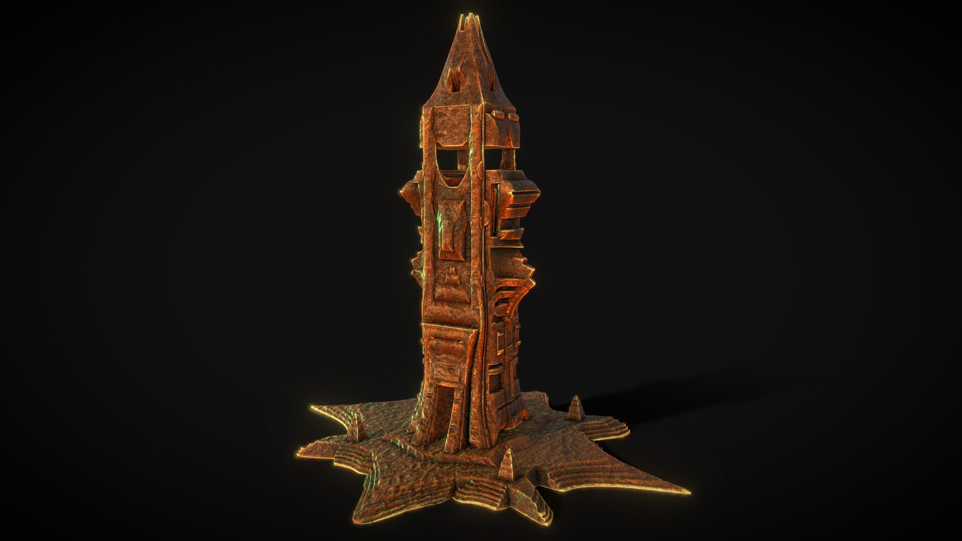 Temple Tower - Carved Stone - Buy Royalty Free 3D model by Lucid Dreams ...