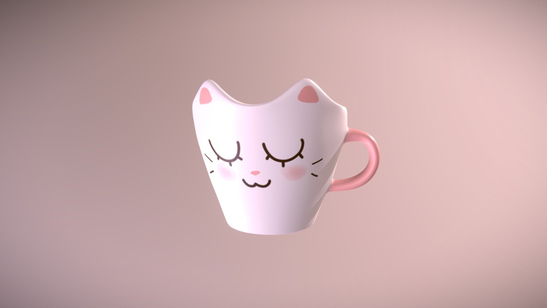 Cute Kitty Mug - 3D model by Puppy (@pupcific) [f2369fd] - Sketchfab