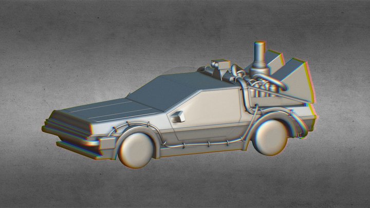 Delorean-back-to-the-future 3D models - Sketchfab