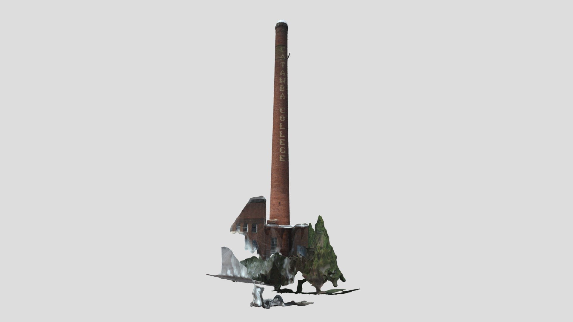 Catawba College Smokestack - 3D model by jfmartin9 [f238a5b] - Sketchfab