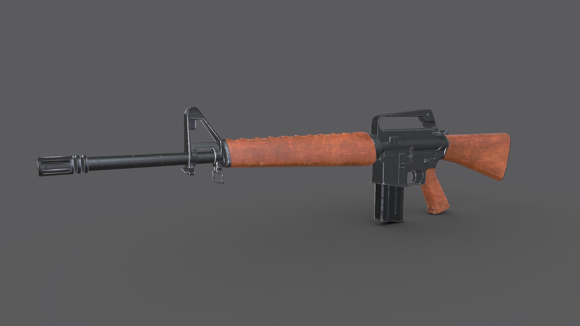 Wooden M16 Rifle - Download Free 3D model by MaX3Dd [f238c01] - Sketchfab
