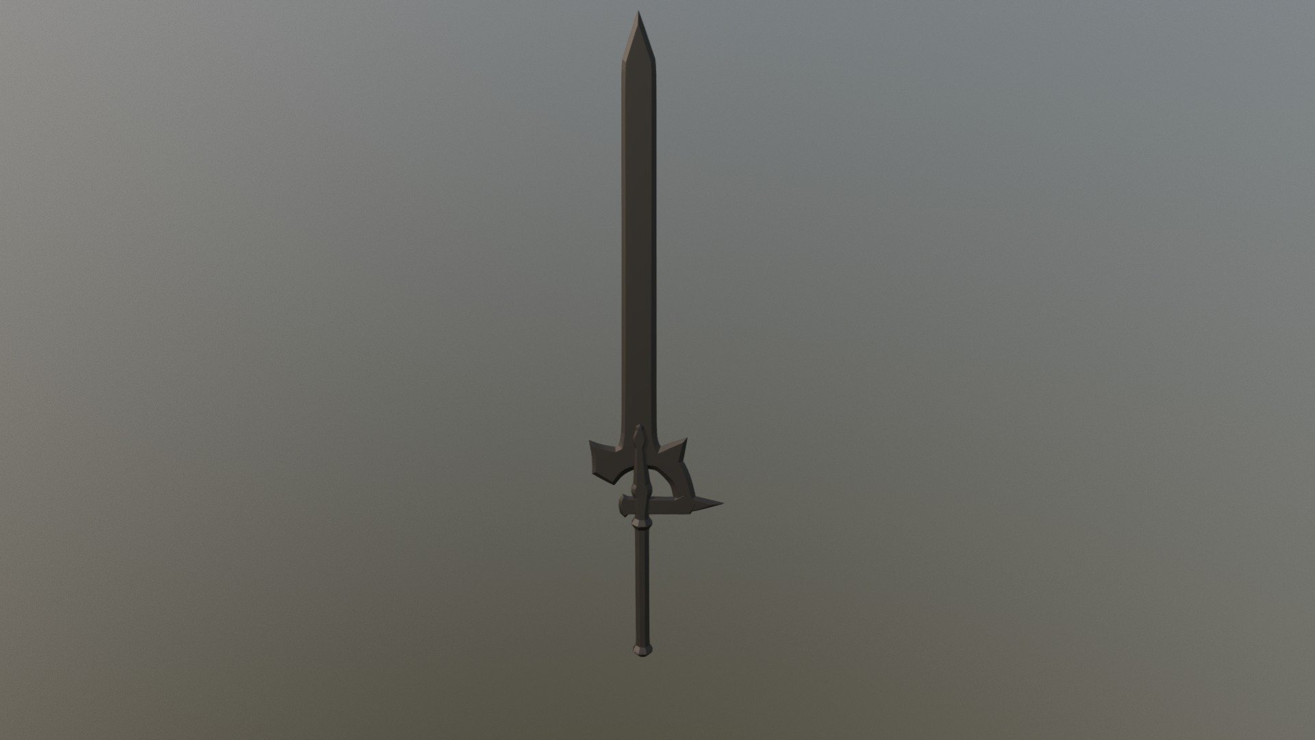 Sword Kirito - No texture - Elucidator - Download Free 3D model by ...
