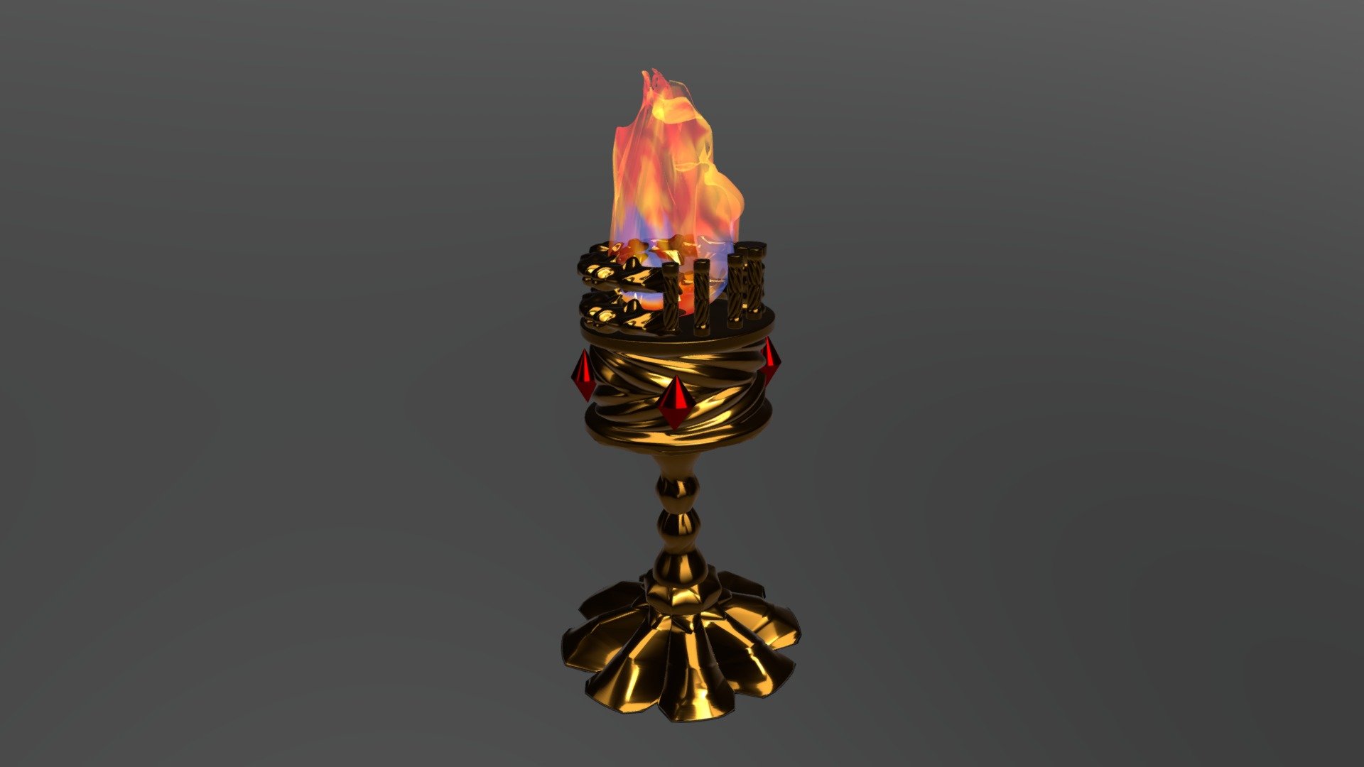 golden torch - 3D model by NeyXXX [f23a512] - Sketchfab