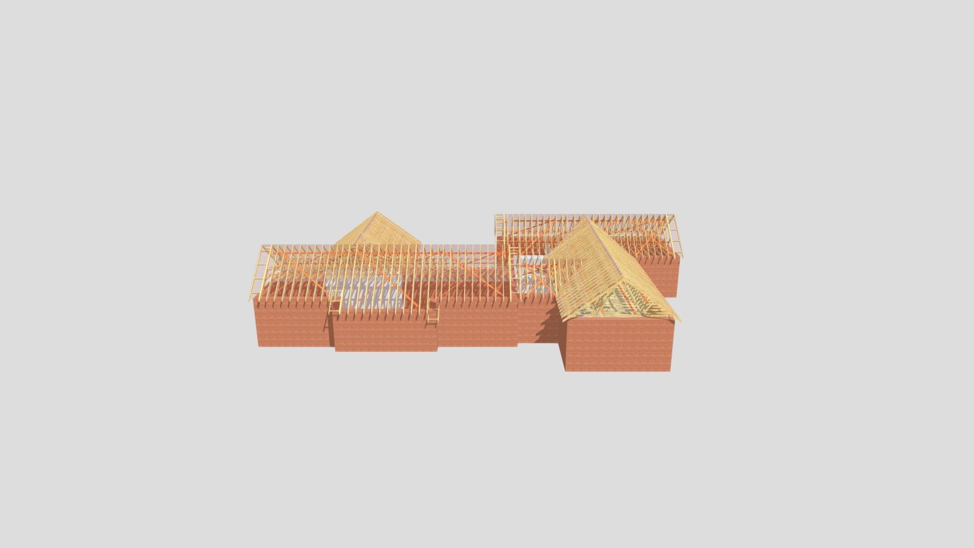 Standard roof with stepped vaulted ceiling - Download Free 3D model by ...