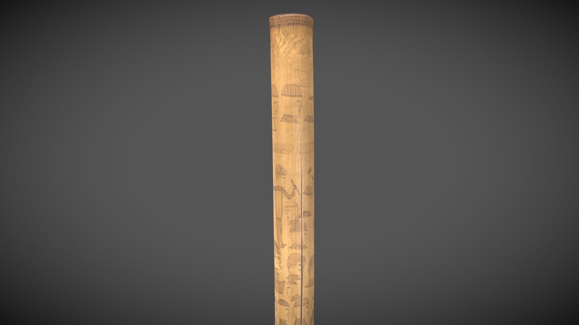 Bambou gravé H.497 - Download Free 3D model by Alienor.org, Conseil des musées (@alienor.org ...
