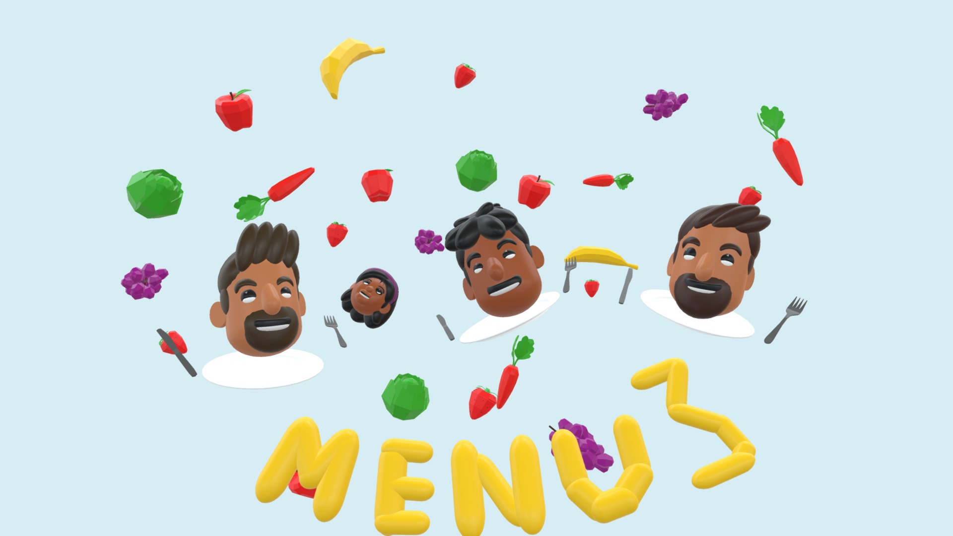 Menu3 :D - 3D model by Viktor (@makarskyy) [f24220e] - Sketchfab