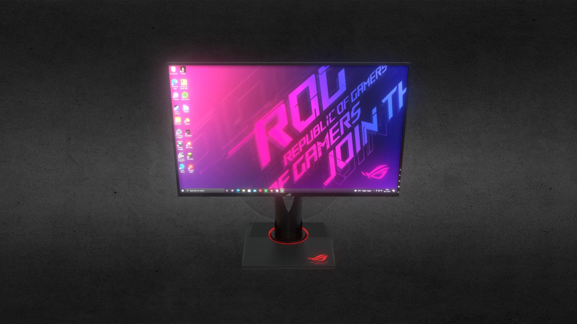 Asus ROG Swift PG279Q (Blender) - 3D model by Kirigami (@kirigami318 ...