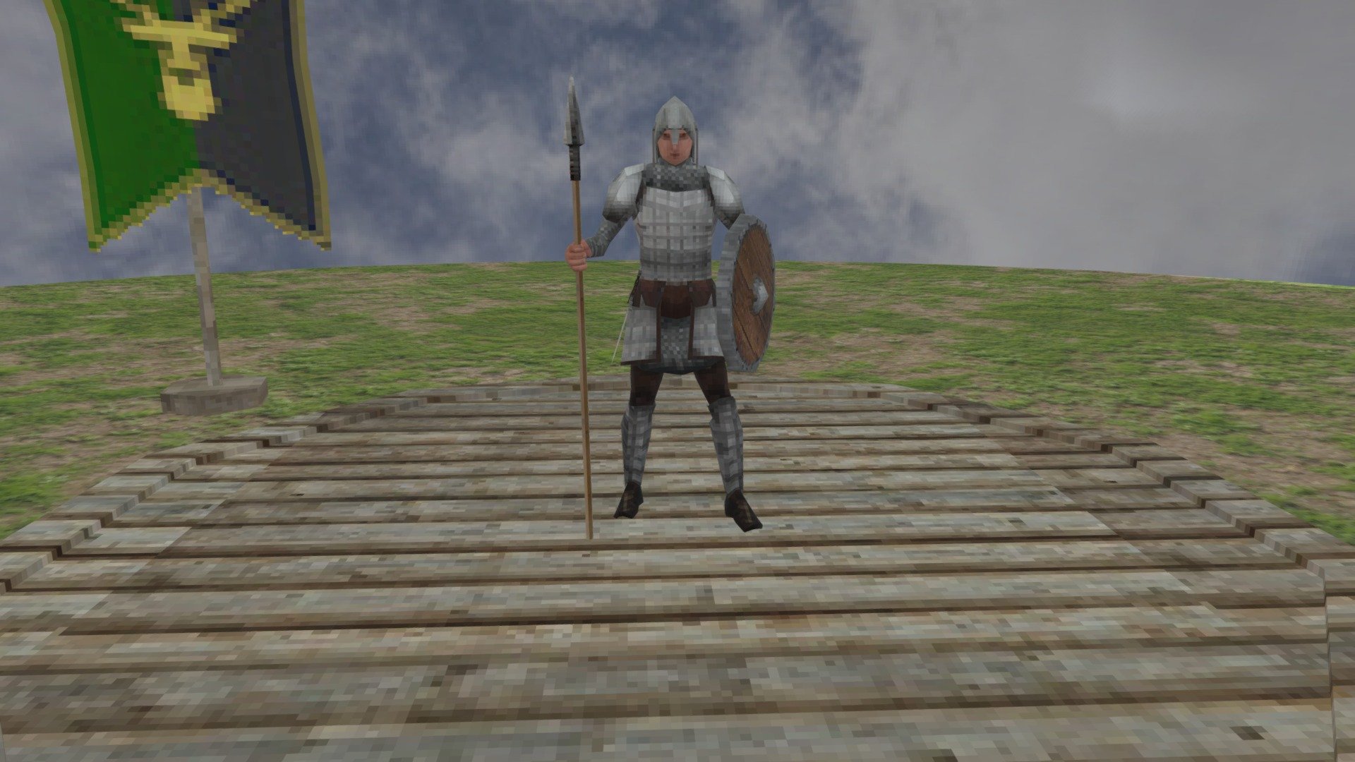 Warrior in scale armor PSX Style / Stylized - 3D model by SROrel ...