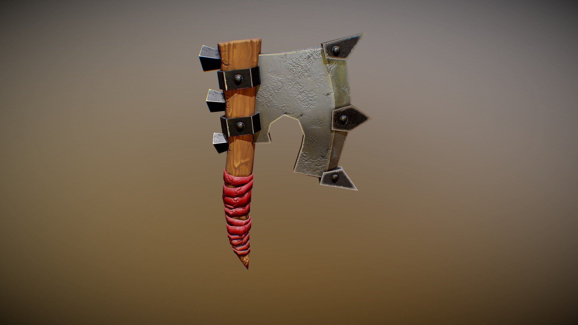 Low Poly Axe with wood and leather - Buy Royalty Free 3D model by ...