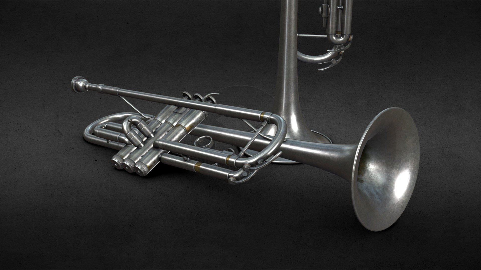 Trumpet - musical instrument - 3D model by Yaraslau Gainensky ...
