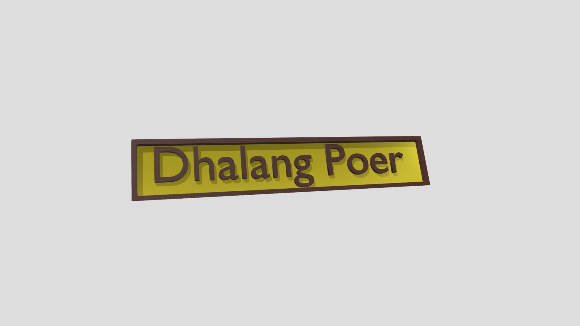 Papan nama - Download Free 3D model by Pilem.Biru [f24ead5] - Sketchfab