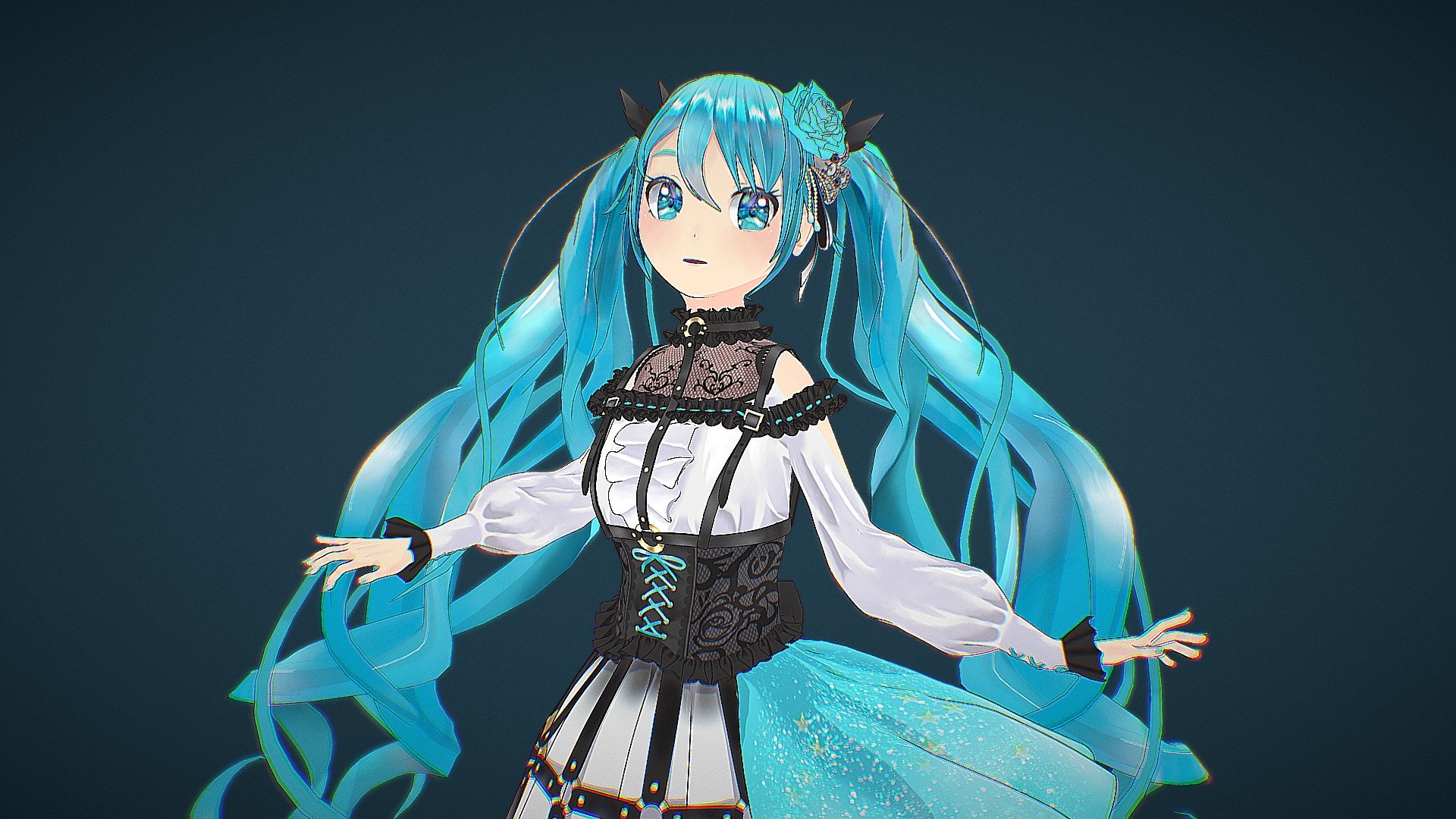 【Rose Cage - Hatsune Miku】 - 3D model by JadoPotato [f250dff] - Sketchfab