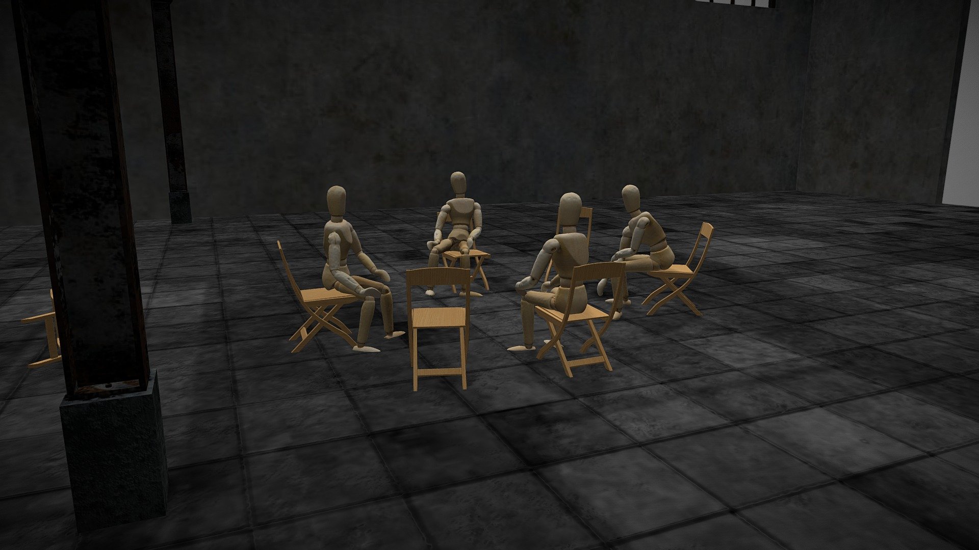 Animated models Anonymous, test scene. - 3D model by Lisa Lokshina ...