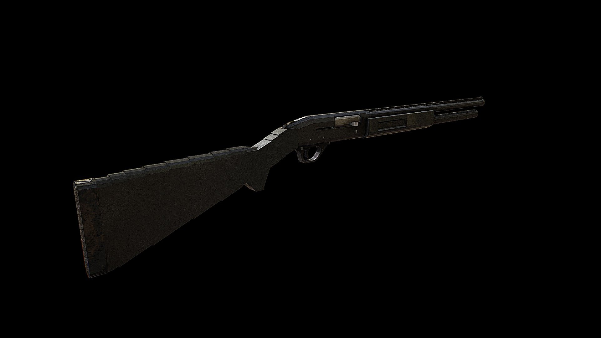 MP153 Shotgun (LowPoly for Minecraft) - 3D model by QuartekStudio ...
