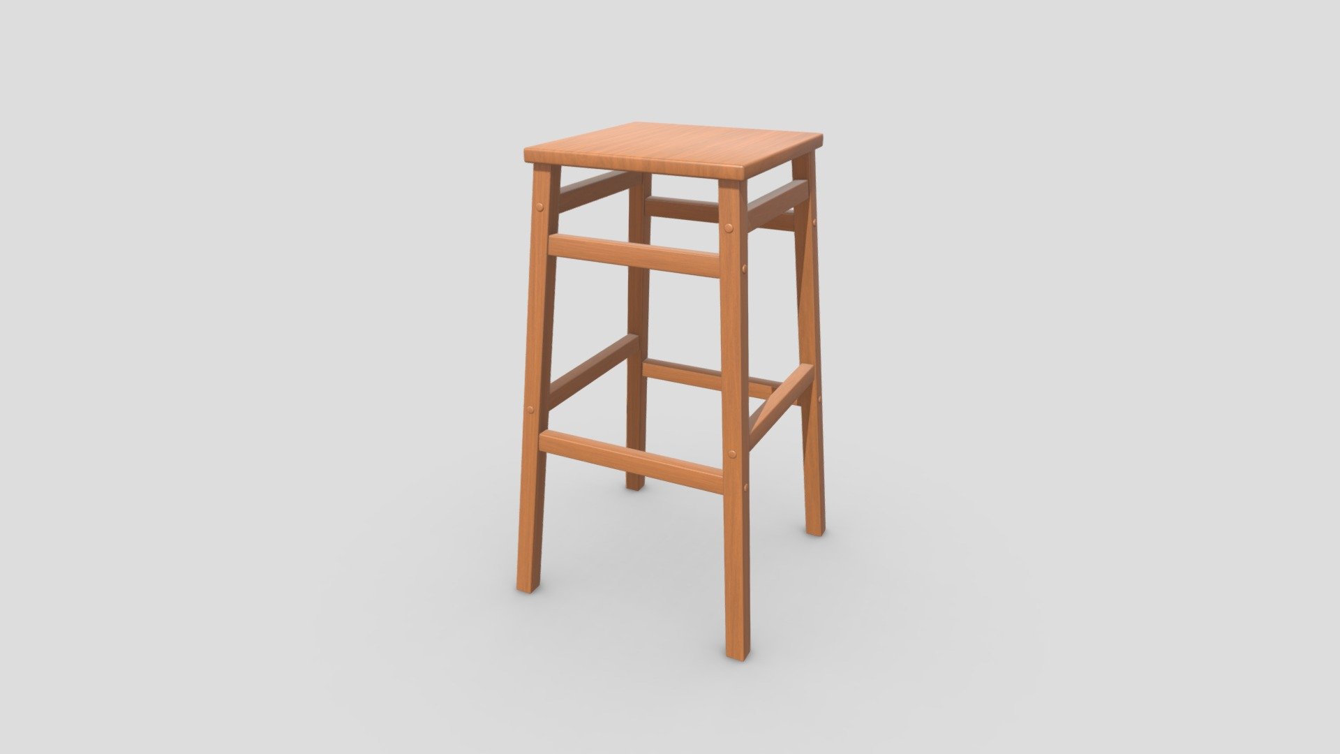 Square Wooden Stool - Buy Royalty Free 3D model by Pickle55100 [f25c850 ...