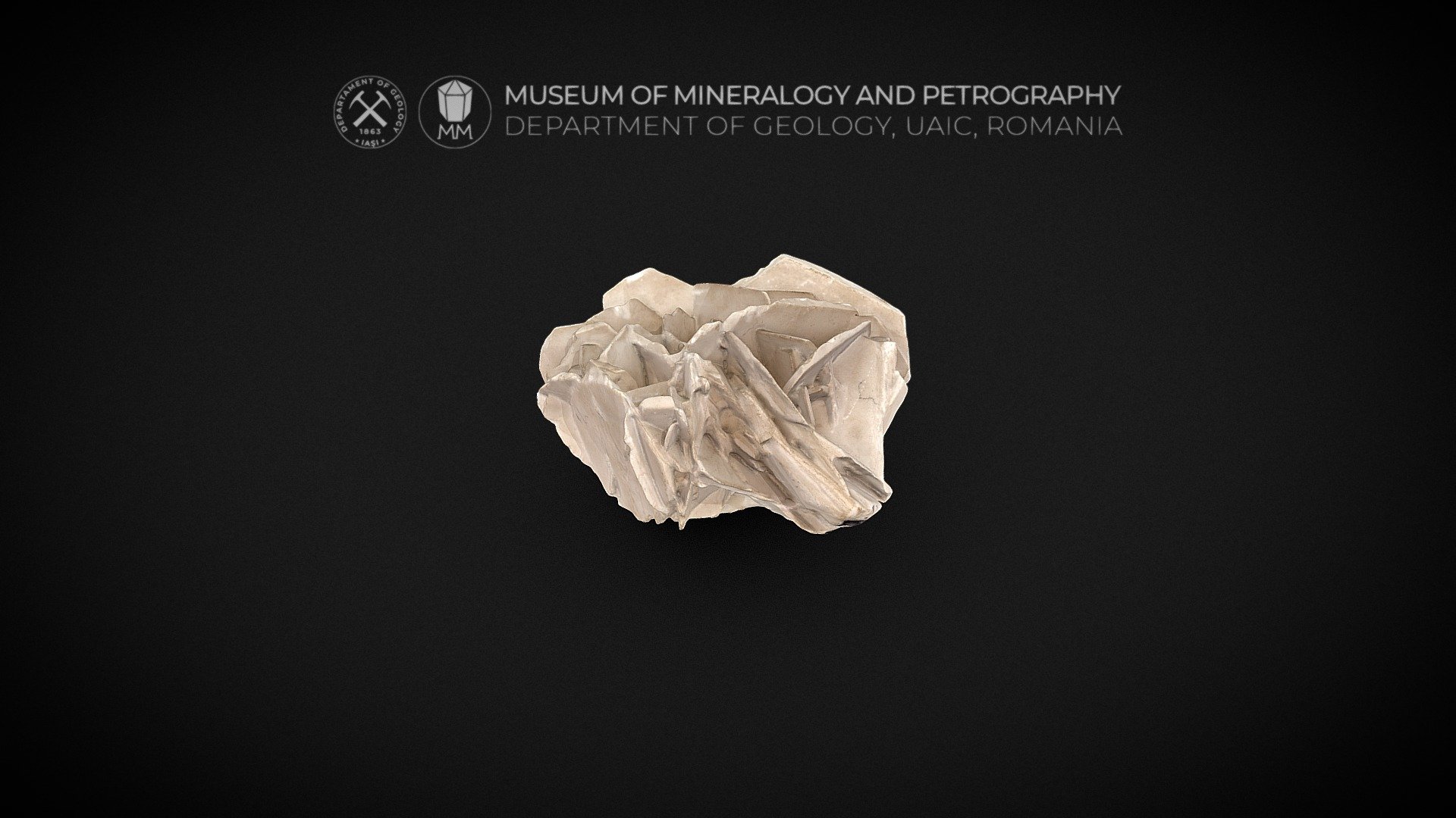 Floater cluster of Calcite blade-like crystals - 3D model by Museum of ...