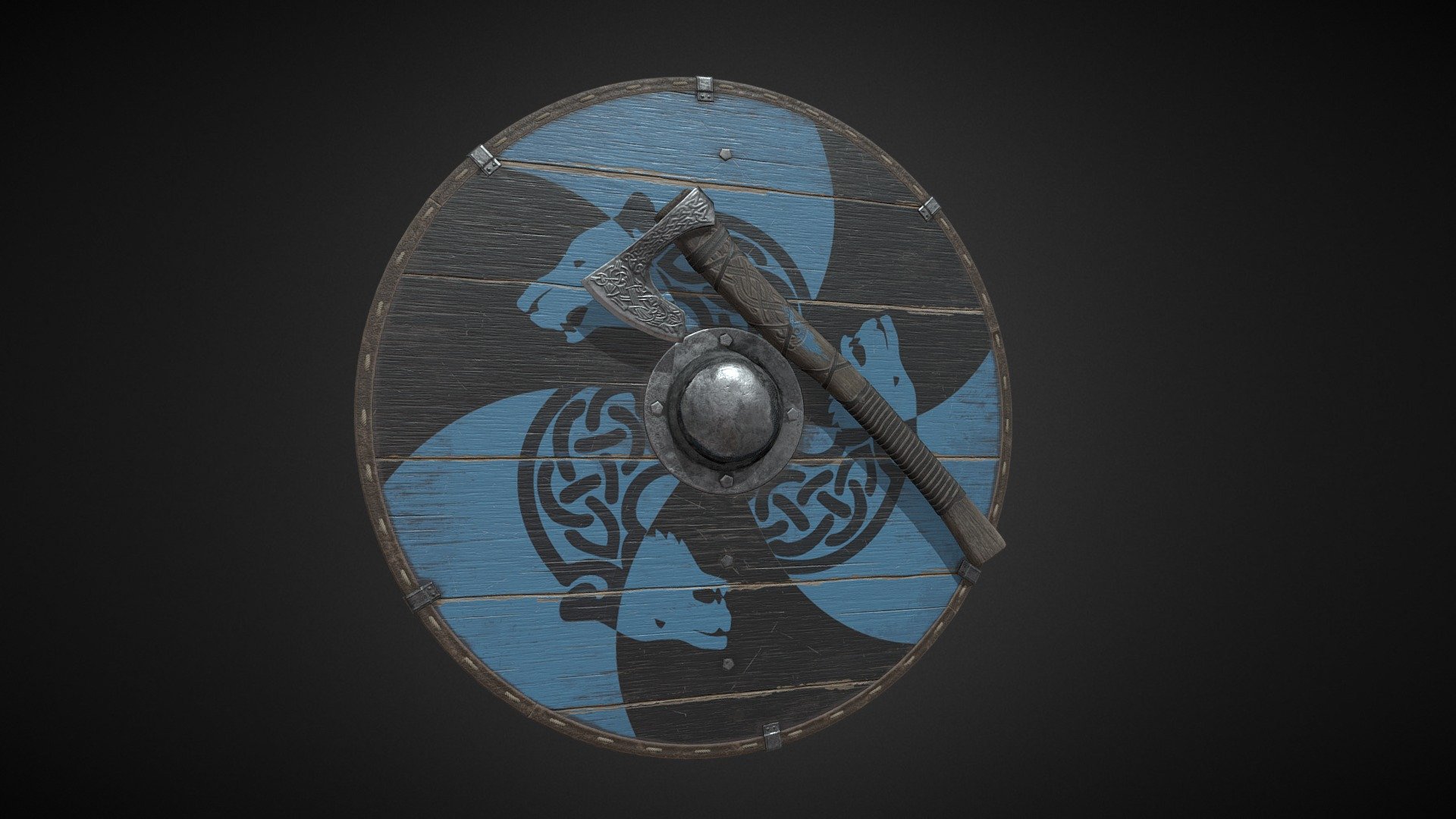 Viking Axe & Shield - Download Free 3D model by Hius [f264391] - Sketchfab